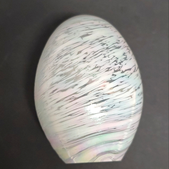 Balos Art | Art | Vintage Balos Art Glass Iridescent Opalescent White ...